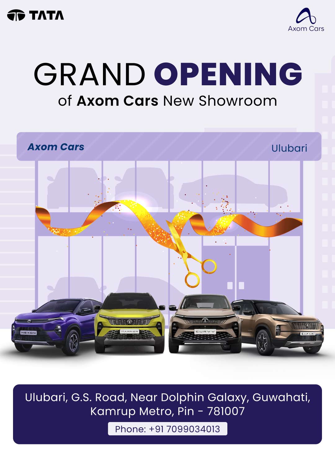 Tata dealers and showrooms in Guwahati | Axom Cars.